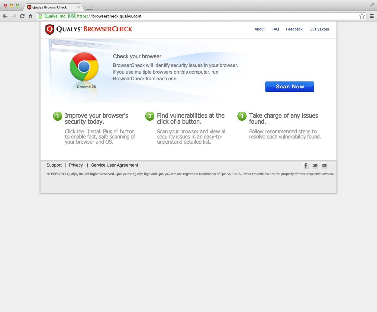 Free Browser Security Check for your PC | Qualys, Inc